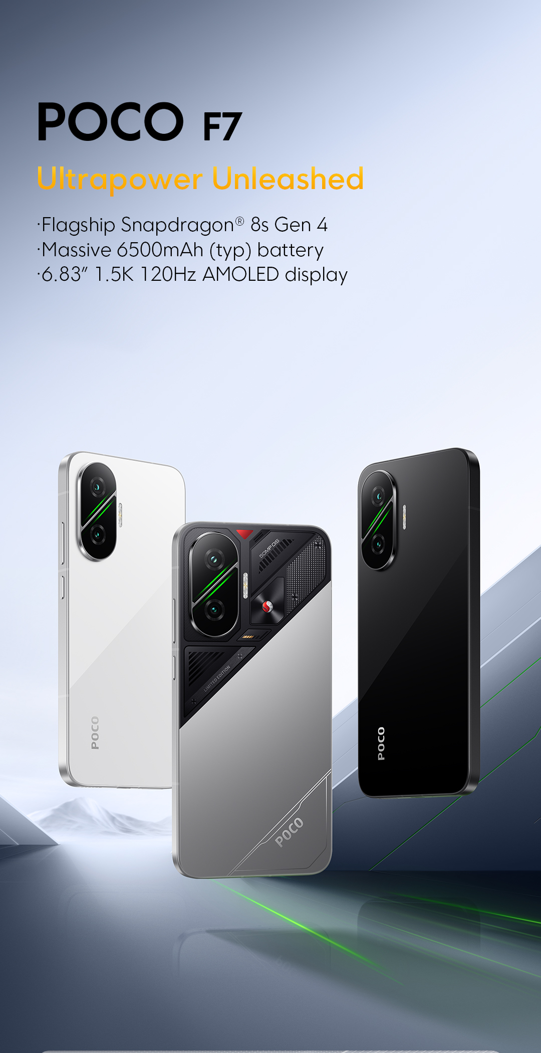 POCO F7 6500mAh battery/1.5K ultra-clear display/Eye-care/IceLoop ...
