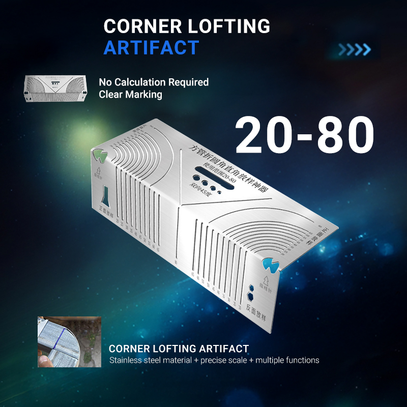 Emika Choice Square Tube Folding Ruler Stainless Steel Multifunction ...