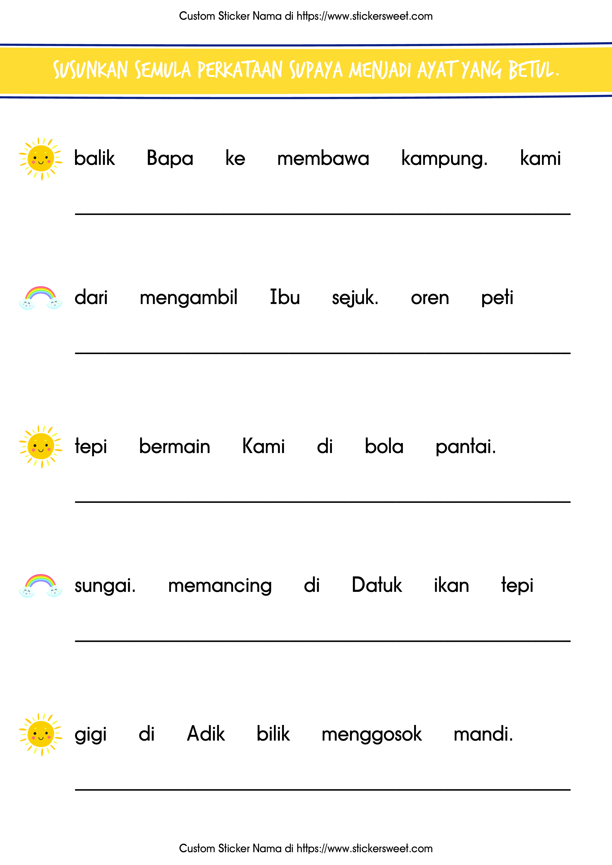 [PDF Softcopy] Suku Kata Latihan Bahasa Melayu Tahun 1 Cerakin Suku ...