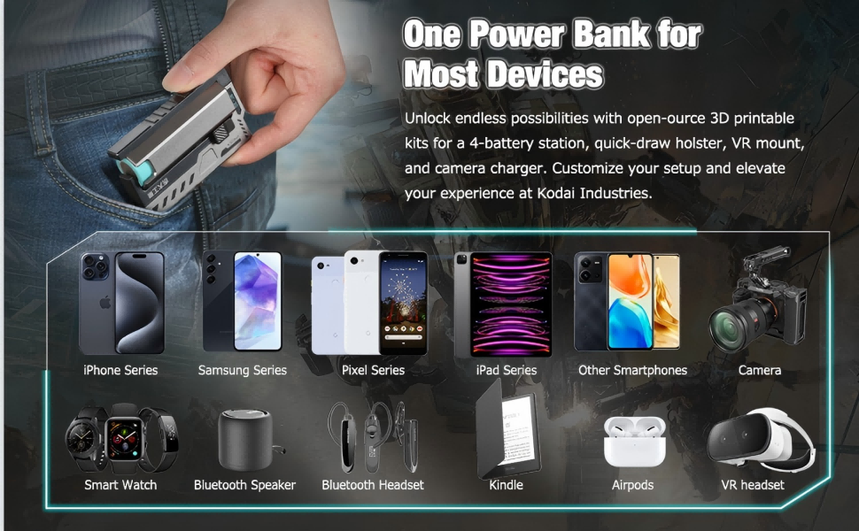 Hot 🔥Mechanical BT-20 Wingman MK-2 Mini Power Bank Rechargeable Battery ...