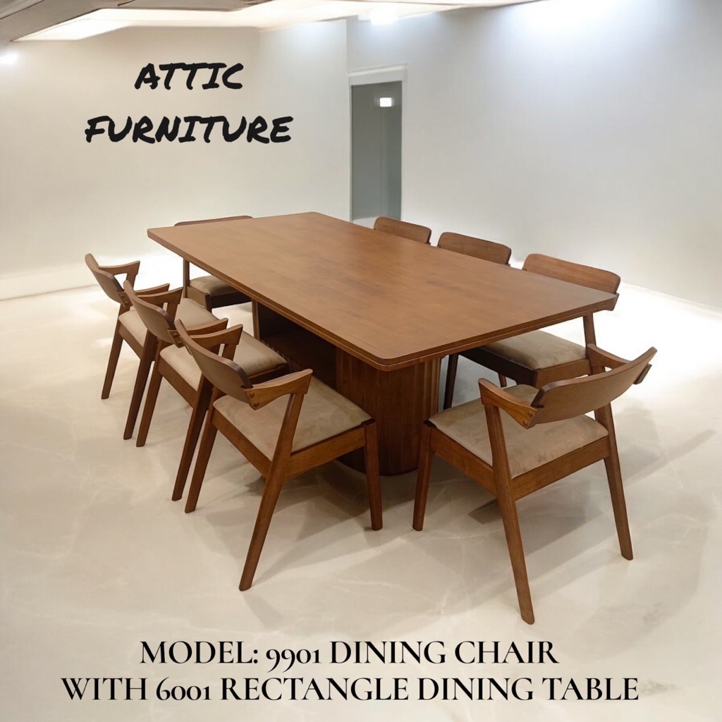 Dining Set/8 Seater Dining set/Meja Makan Set/ATTIC FURNITURE MG/6001 8 ...