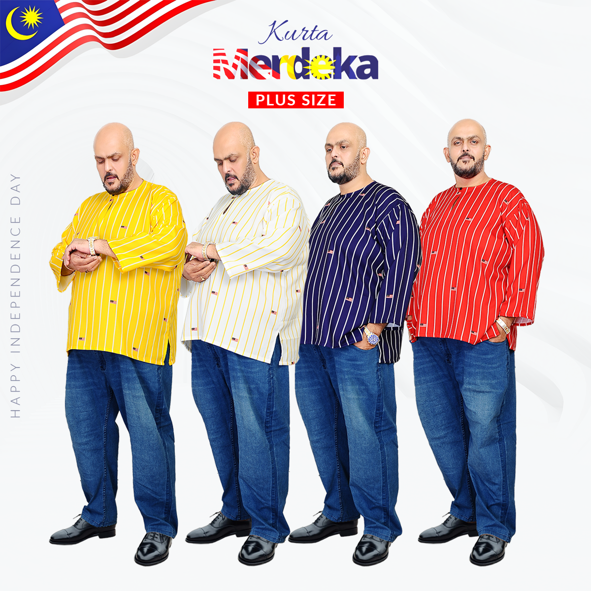 Kurta Merdeka Malaysia (Plus Size) Celebrate Merdeka in Style with H&H ...