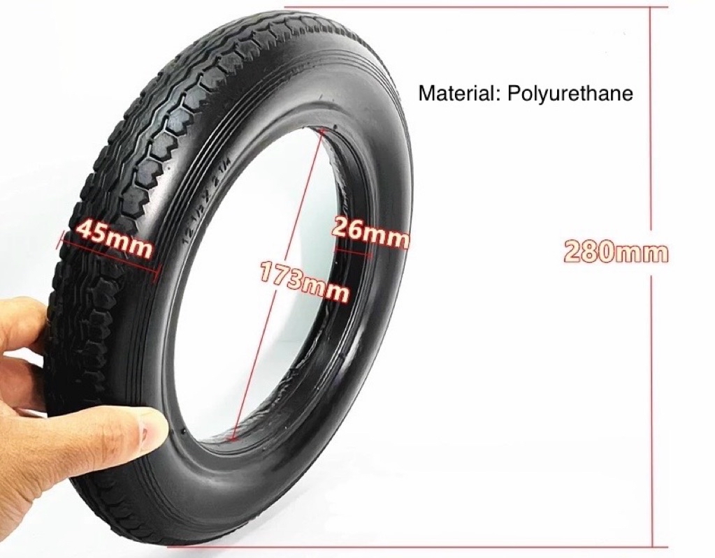 12 1/2 x 2 1/4 tyre 12inch for wheelchair for rim size 8inch (1pc ...
