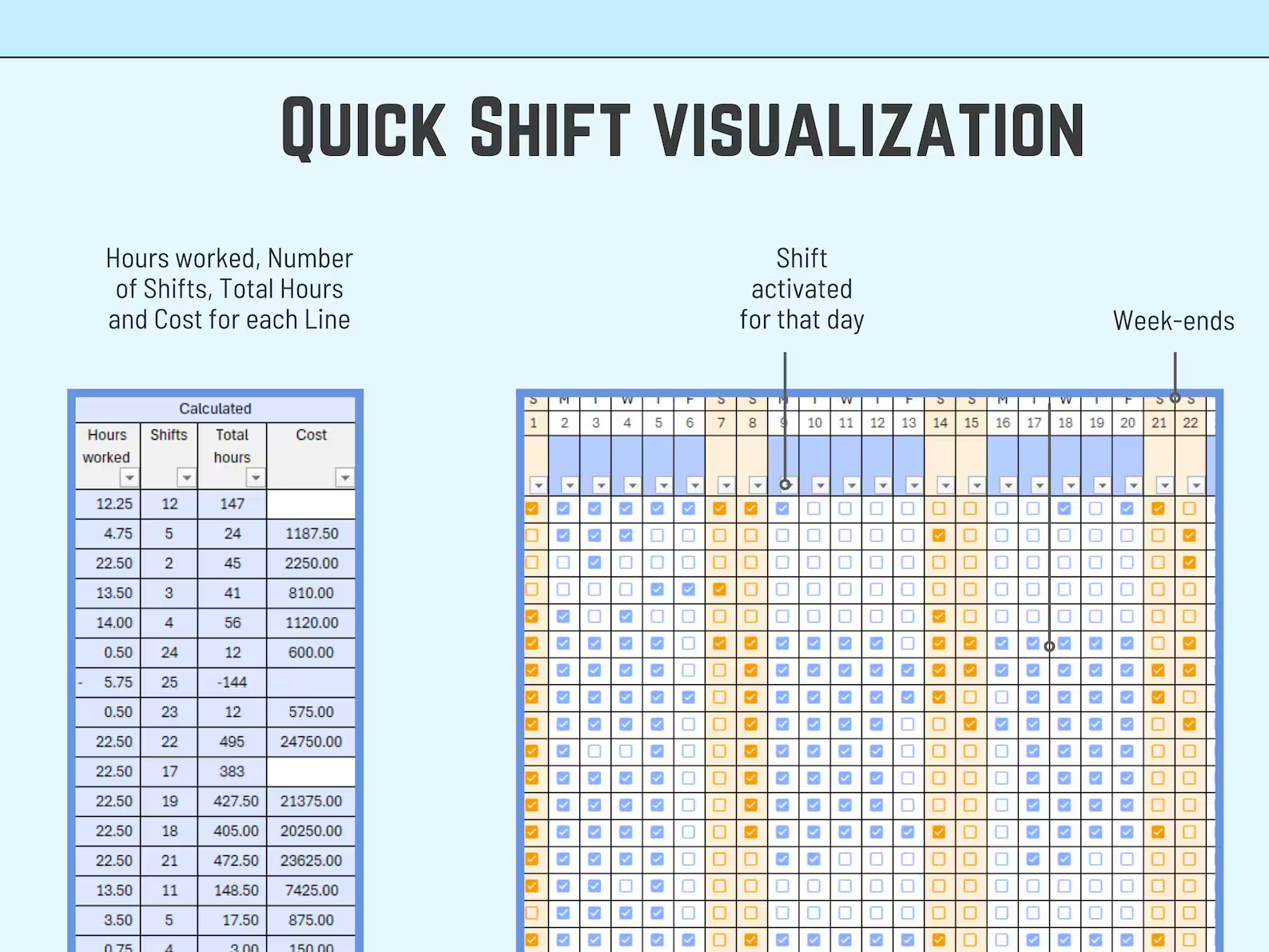 Monthly Excel Roster Template Employee Shift Schedule Staff Planner ...