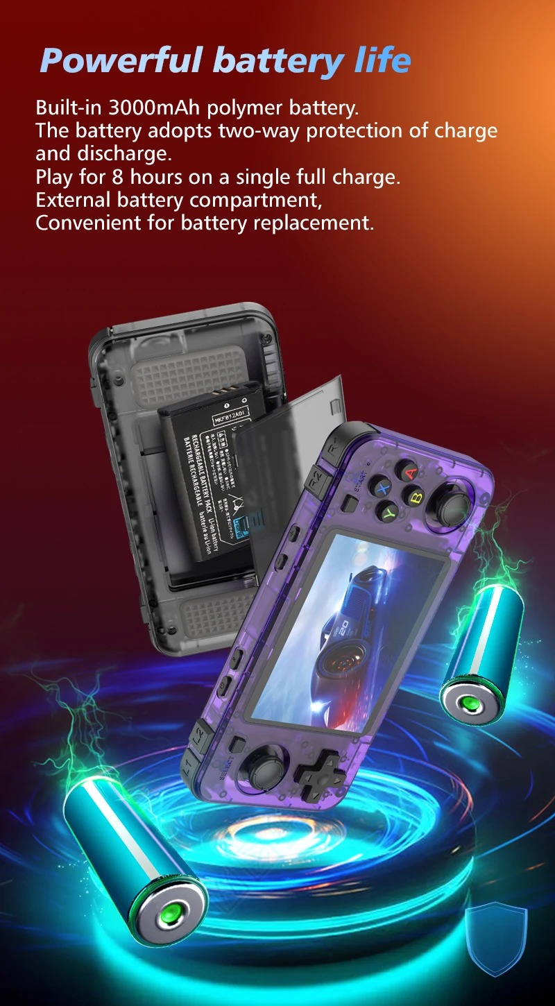 New R36H Handheld Game Console 3.5 inch IPS Screen Linux Retro Video ...