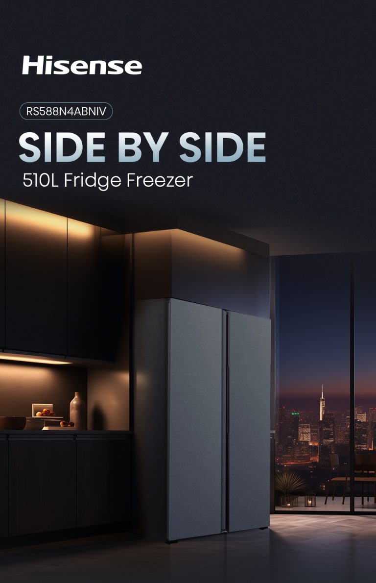 HISENSE SIDE-BY-SIDE INVERTER 510L REFRIGERATOR / FRIDGE | RS588N4ABNIV ...