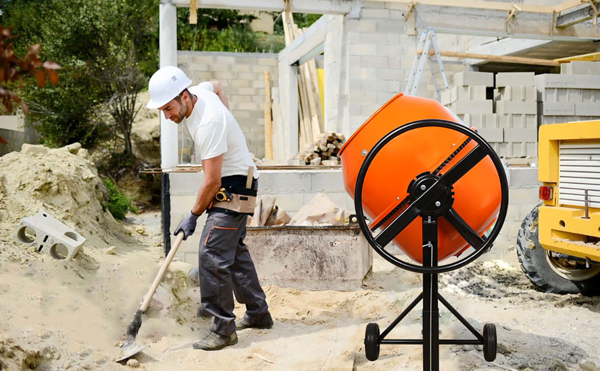 1500W Electric Concrete Mixer Cement Mixer Concrete Mixer Heavy Duty ...