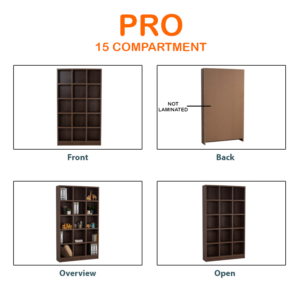 [OneHome] Shelf Cabinet Cupboard 12/15 Compartment Wood Open Rack File ...