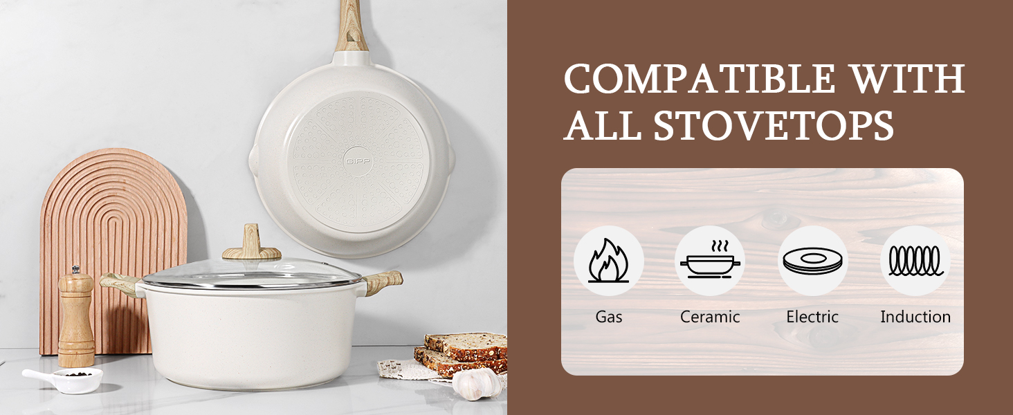 Gipp® Non-Stick Deep-Fried Ceramic Frying Pan (24/28/30cm) | Shopee Malaysia