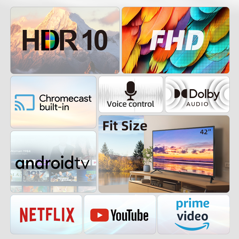 Smart TV 43 Inch FHD Android Murah TV 1K LED TV Built-in browser ...