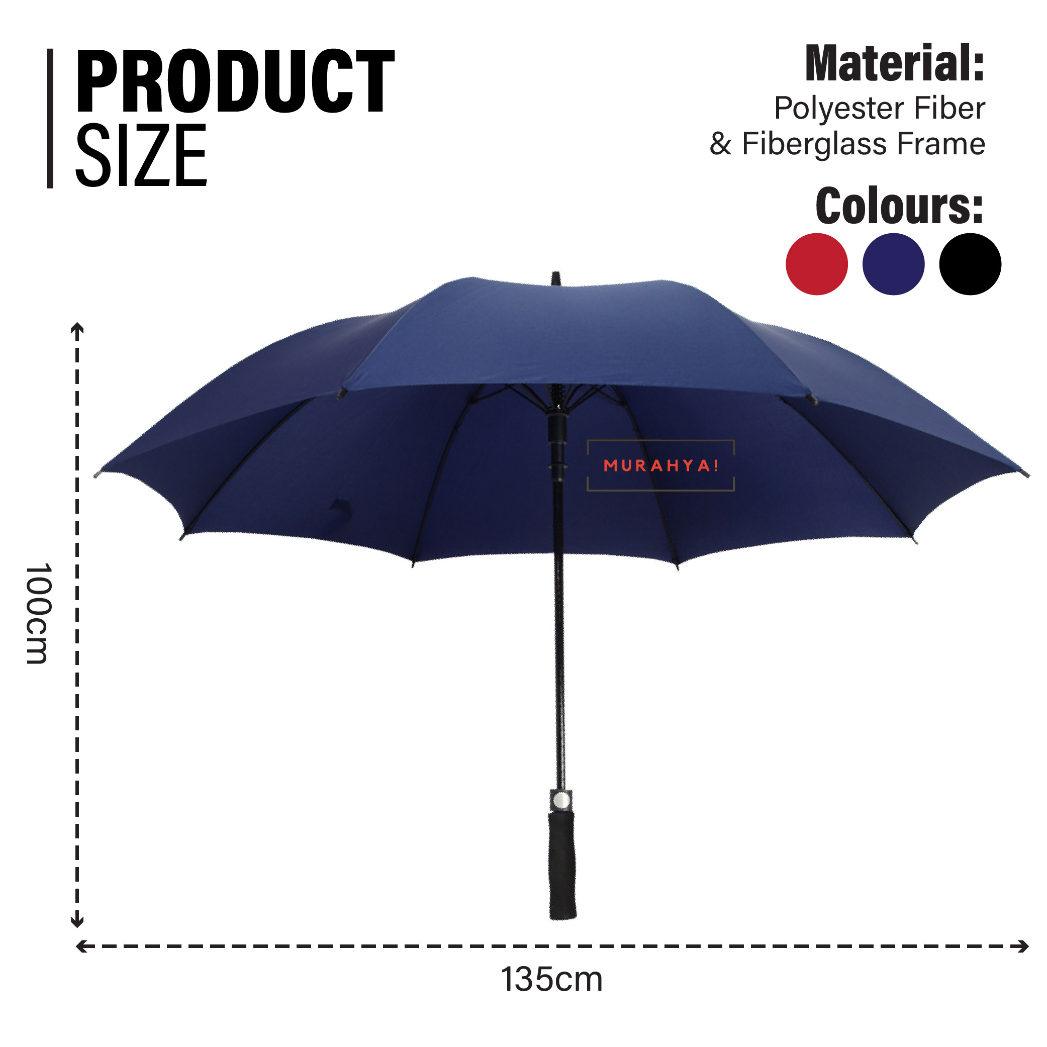Payung Besar Umbrella Big Size UV Umbrella Automatic Golf Samurai ...