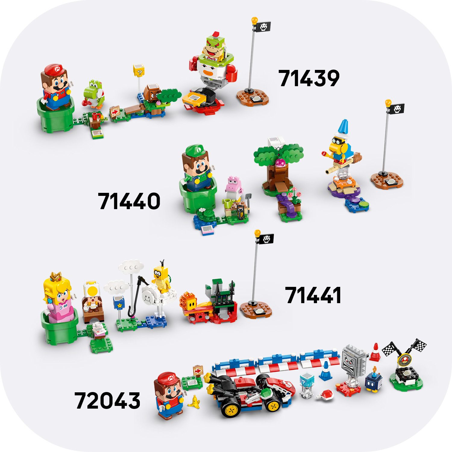 LEGO Super Mario 72042 Prince Florian & Castle Bowser (1251 Pieces ...