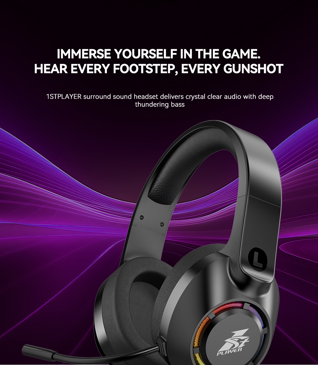 # 1ST PLAYER™️ KT2 Gaming Pack (Keyboard + Mouse + Headset + Mousepad ...