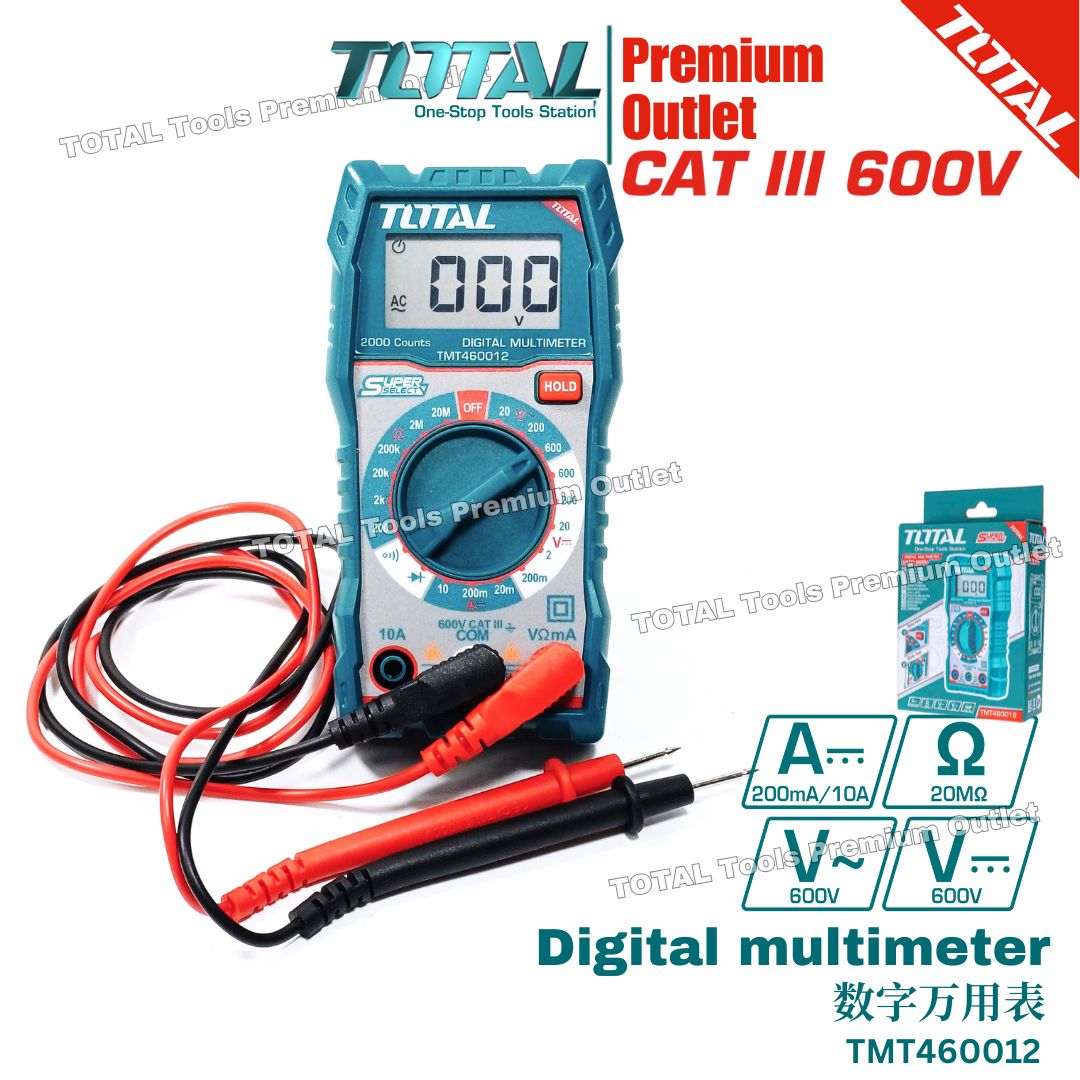 TOTAL Tools 2000 counts LCD Display Digital multimeter 数字万用表 ...