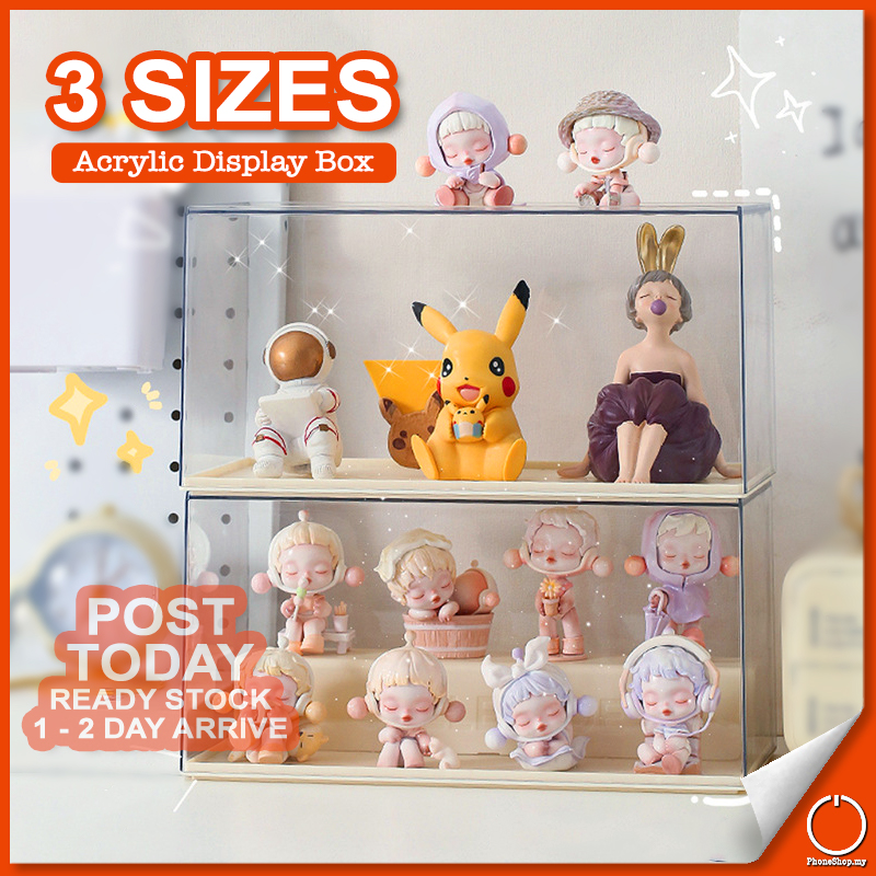 𝐒𝐓𝐀𝐂𝐊𝐀𝐁𝐋𝐄 Clear Acrylic Display Case Box Dustproof Blind Box Figures ...