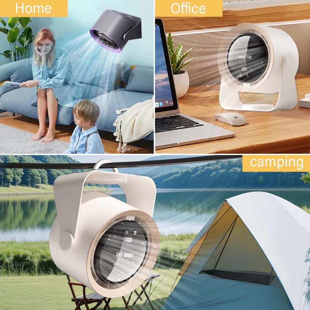 New mini electric fan desktop dormitory desk lamp fan wall hanging home ...