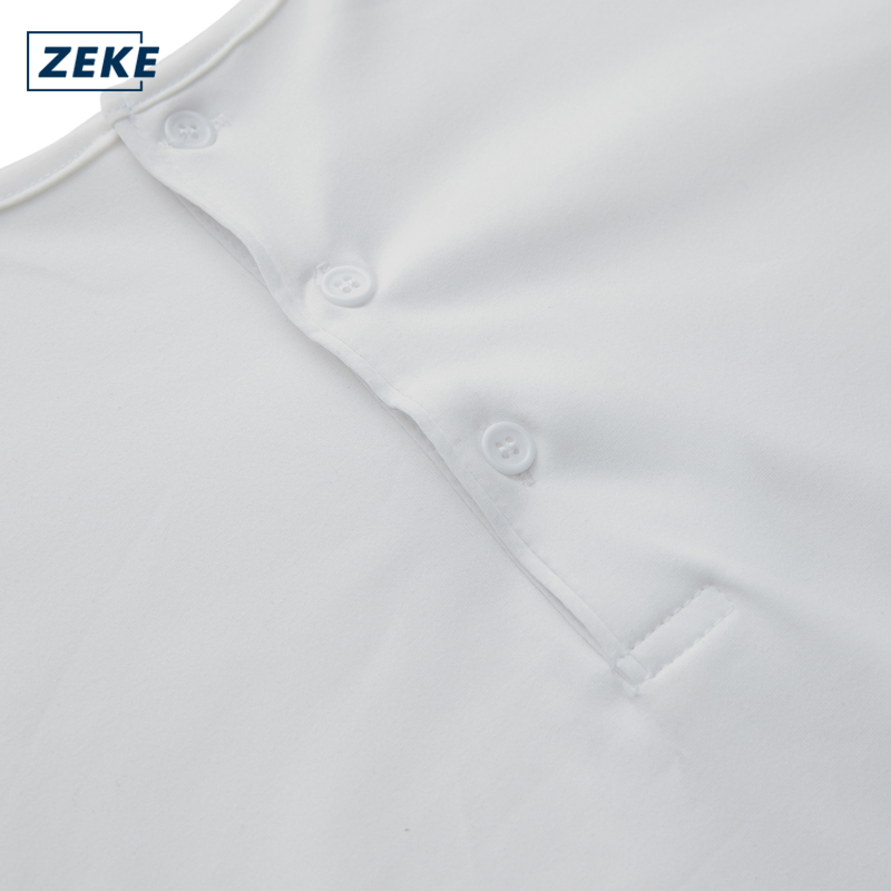 ZEKE A0036 Men's T-Shirt Henry Collar Long Sleeved Polo Shirt Lelaki ...