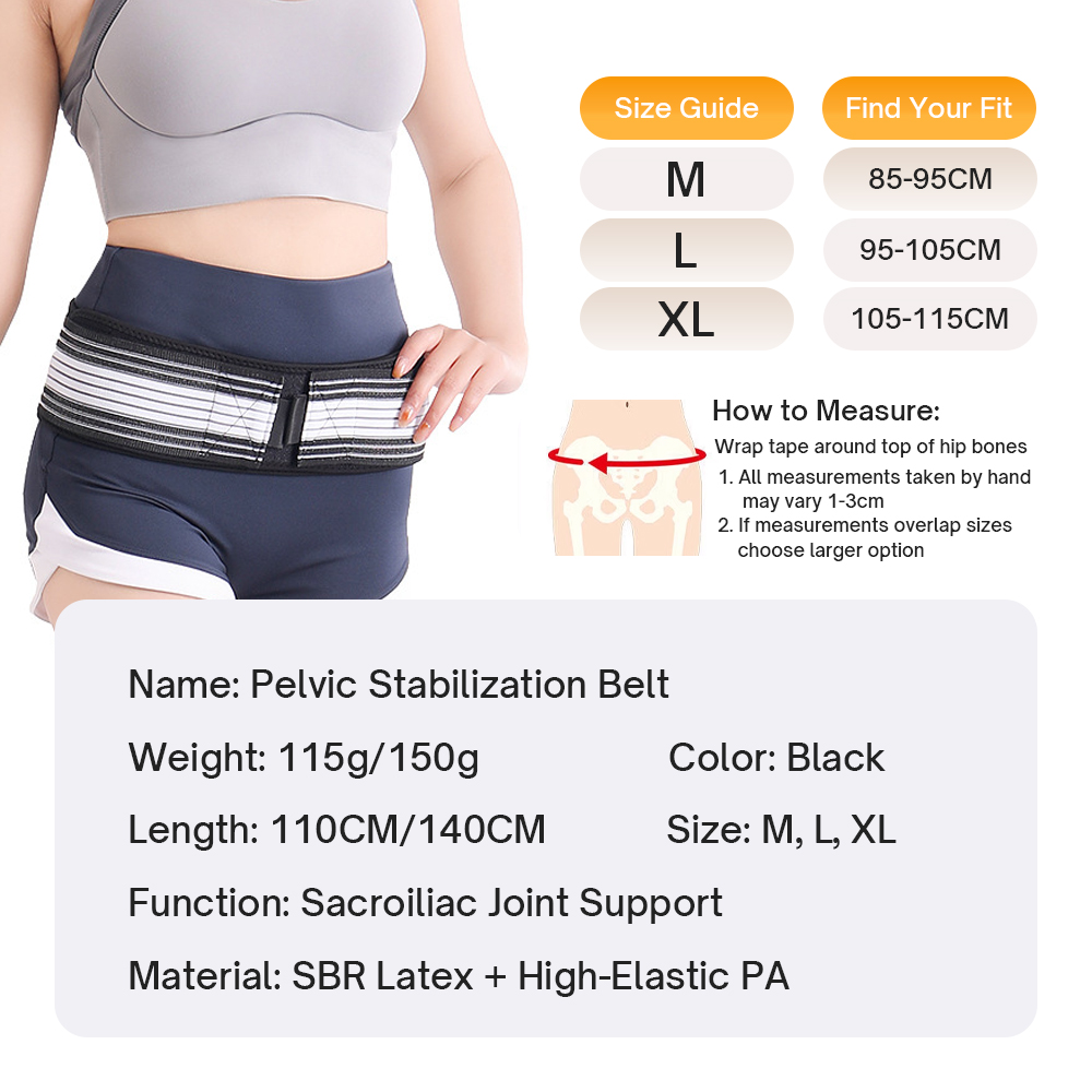 Sacroiliac Hip Support Belt Pelvic Stabilization Pain Relief For ...