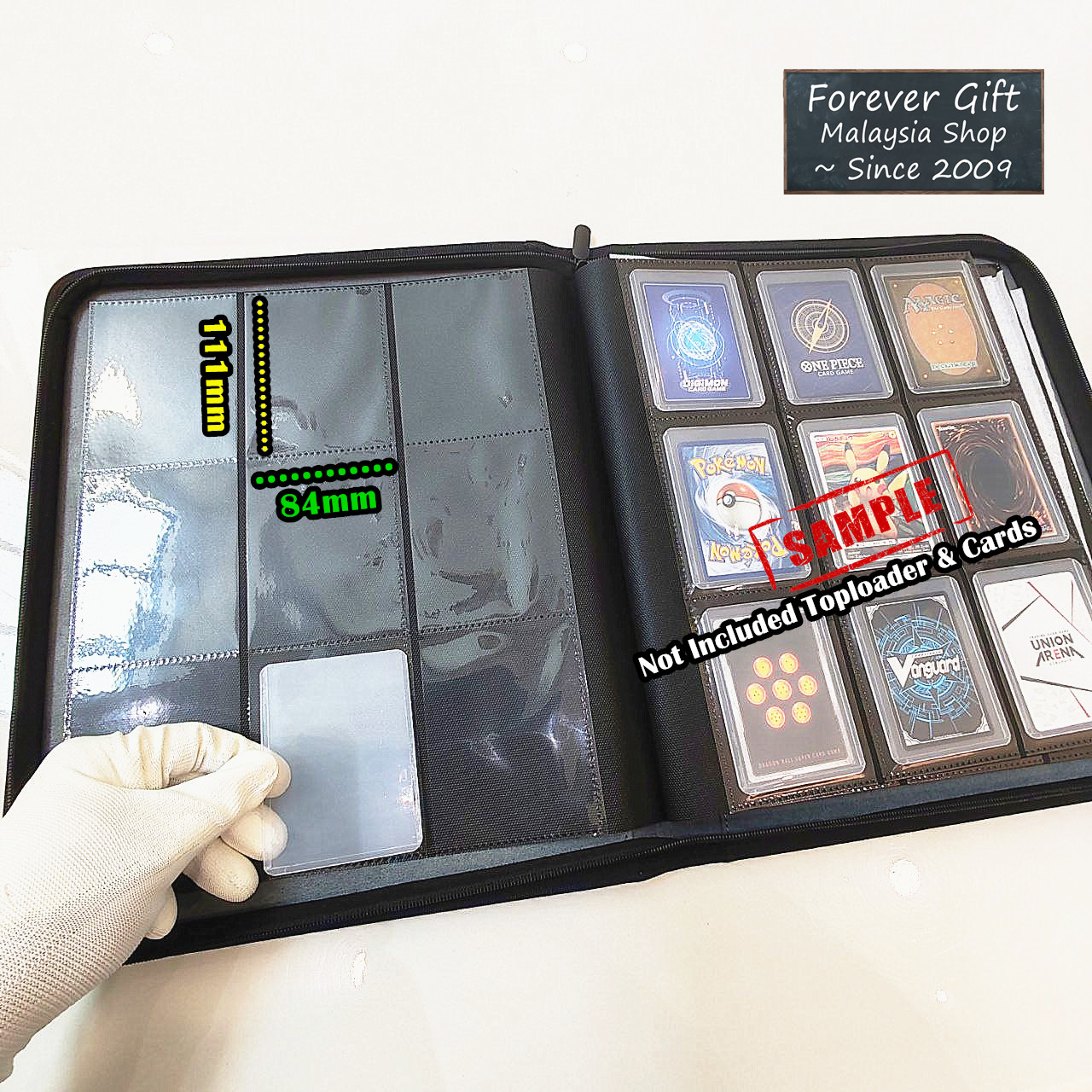 TCG Toploader Zipper Binder Buku Kad | Card Album For Pokémon Card Game ...