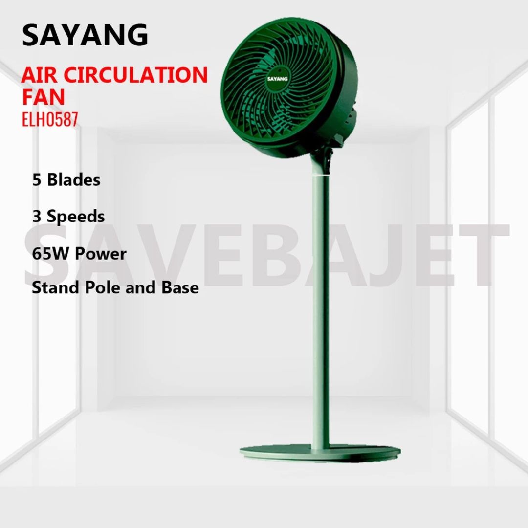 SAYANG (10") Stand Circulation Fan ELH0587 (Black / Green / Maroon ...