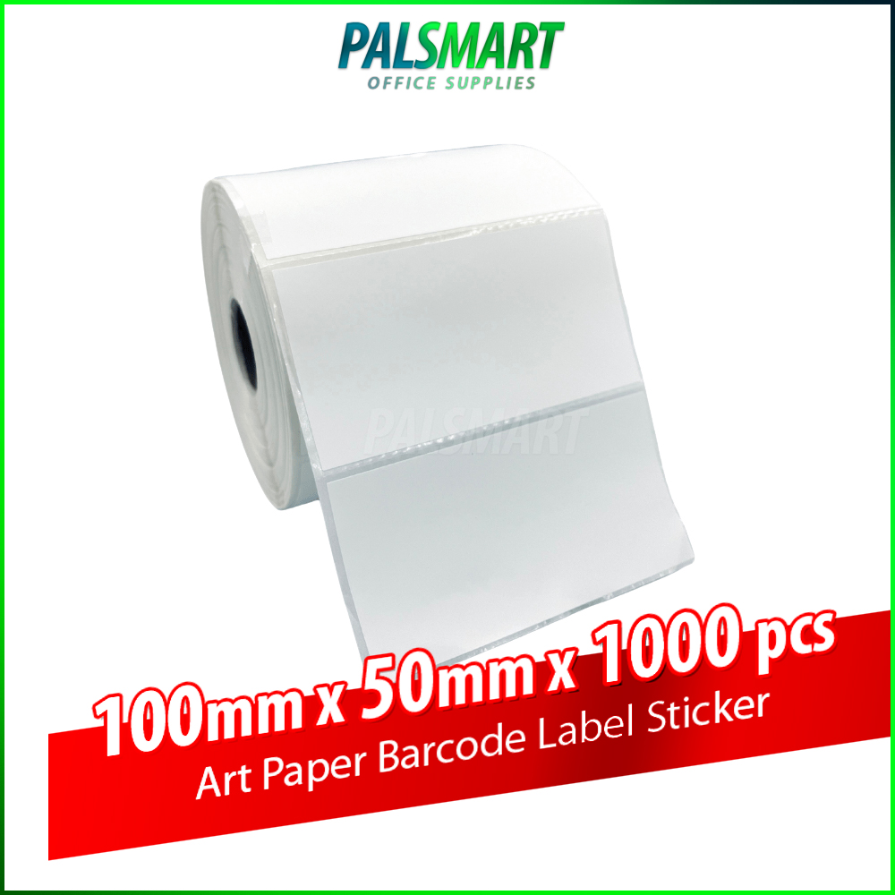 100mm x 50mm Art Paper Barcode Label Stickers (1000pcs / roll) | Shopee ...
