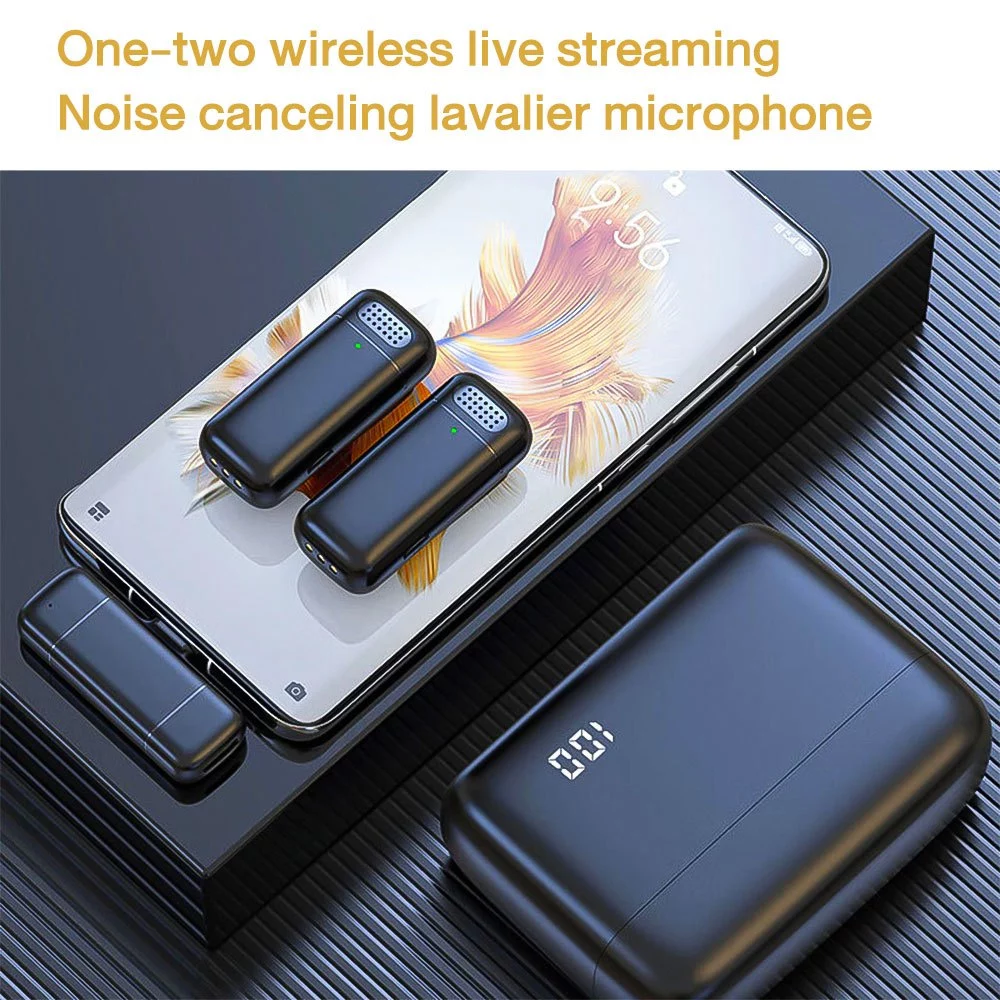 Microphone Wireless Live Lavalier Mic With ANC Active Noise Cancelling ...