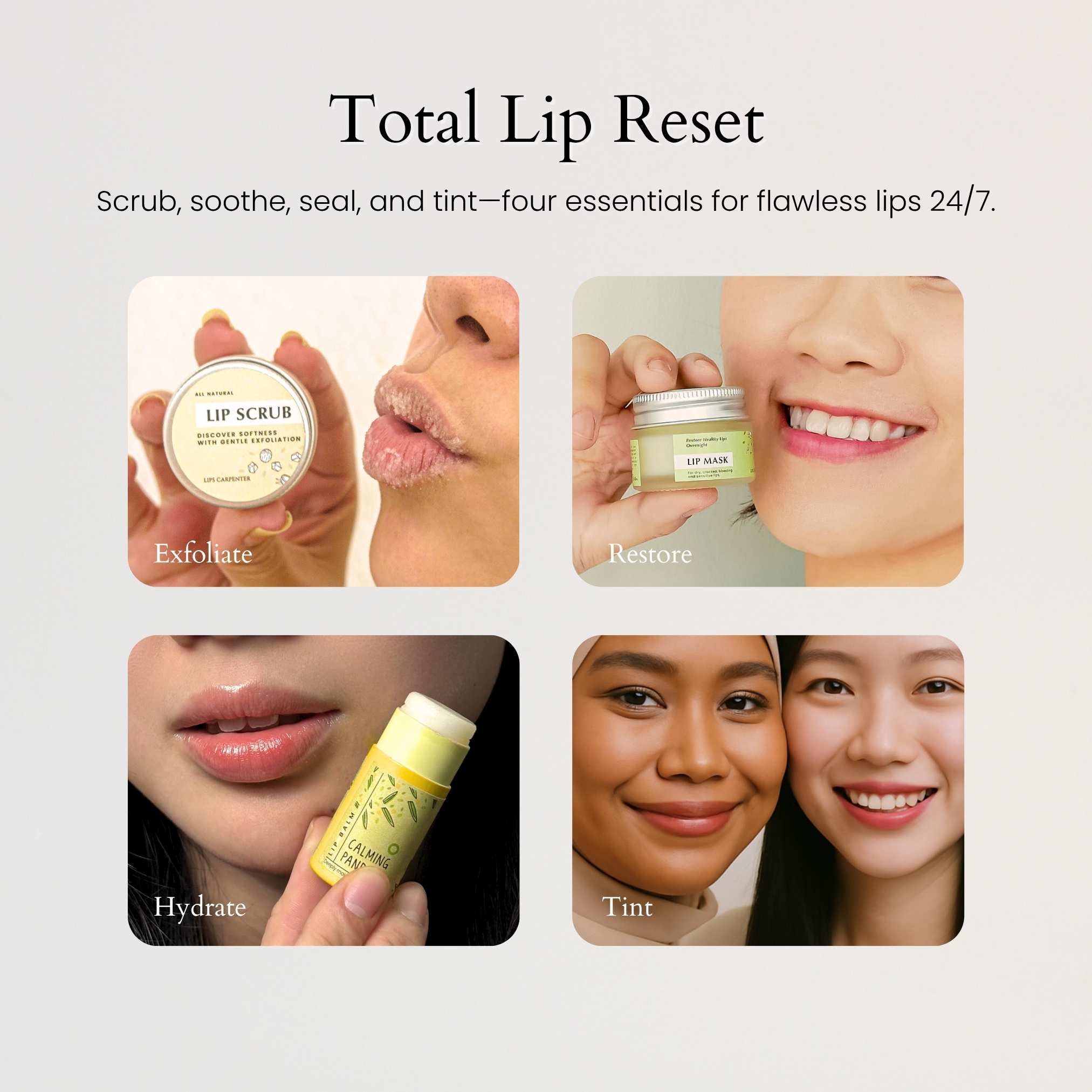 Lips Carpenter [All in One Lip Care Ritual] Tinted Lip Balm, Lip Balm ...