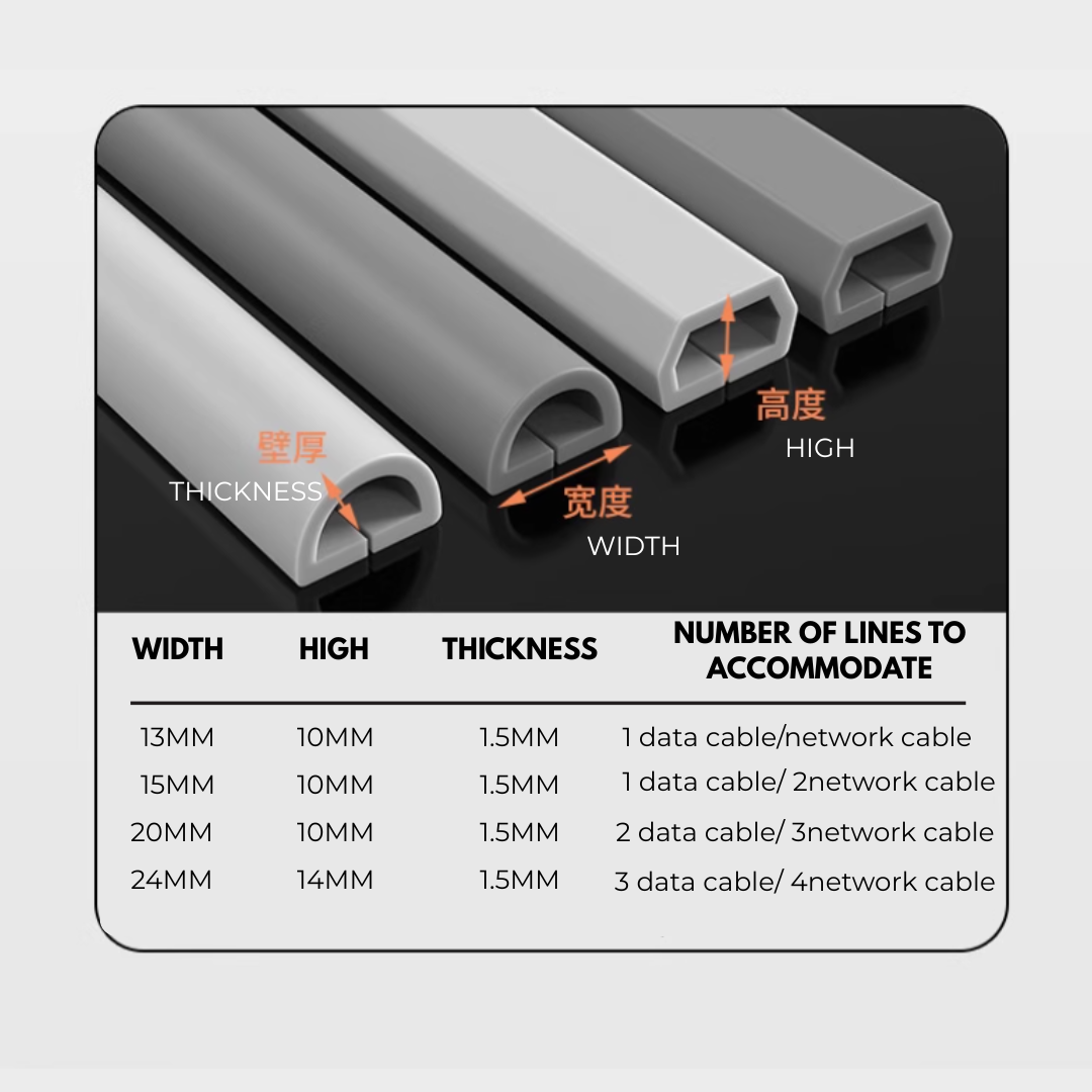 TMi Hook PVC Wire Trunking Self-Adhesive Cable Trunking Open-Mounted ...