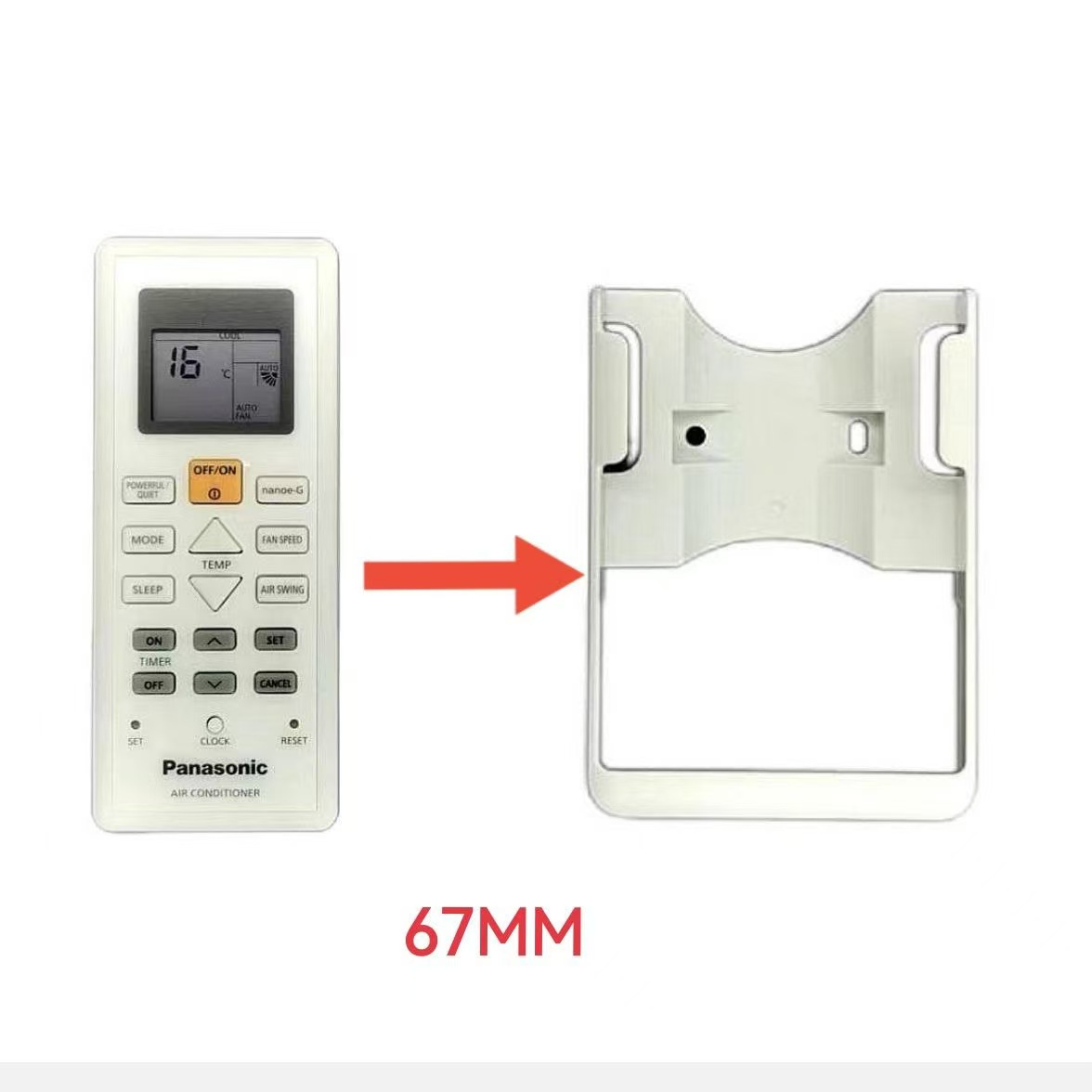 Panasonic Original Air Cond Aircond Air Conditioner remote control wall ...