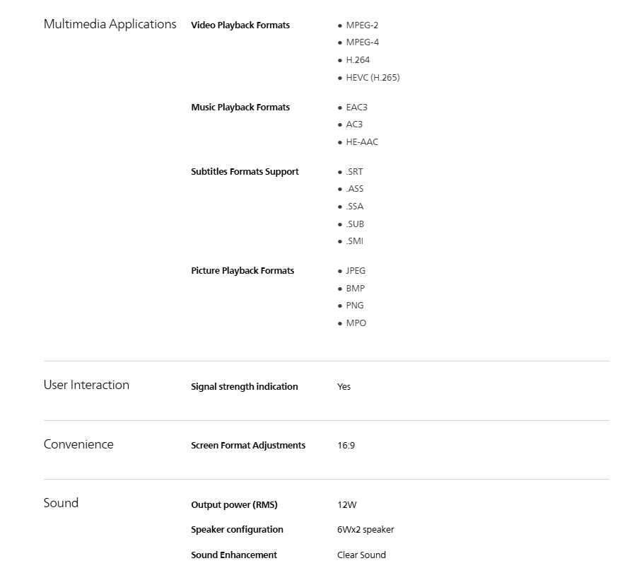Philips HD Smart LED TV 6500 Series (32") 32PHT6509/98 / 5000 Series ...