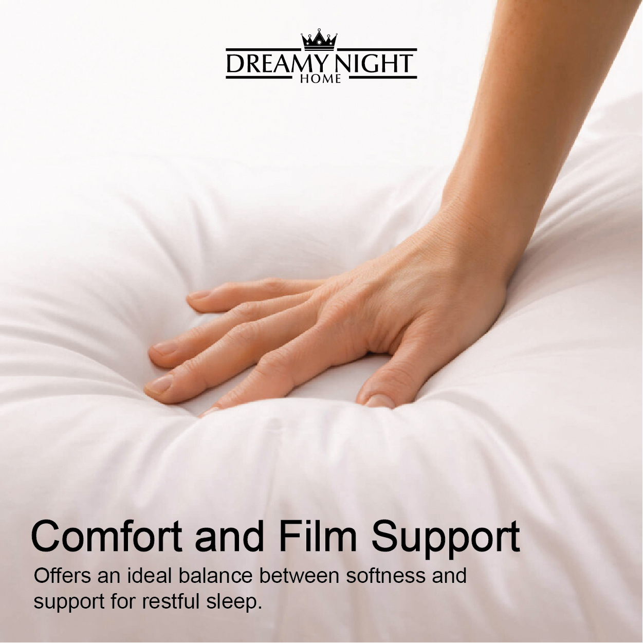 Dreamynight Home Cotton Rich Comfortable Neck Support Pillow Bantal ...