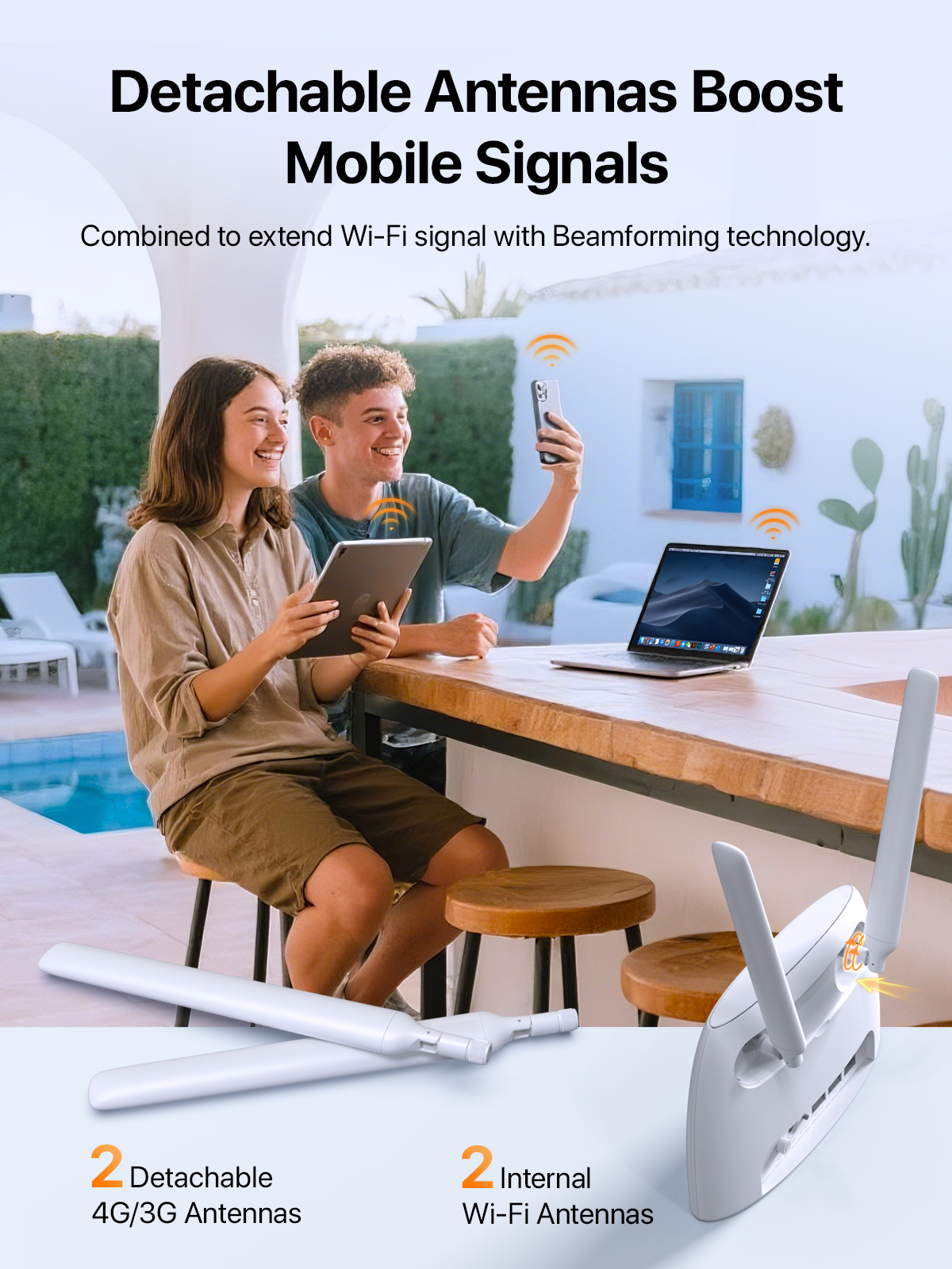 Tenda 4G07 AC1200 4G LTE SIM Card WiFi Router | Dual Band 1200Mbps ...