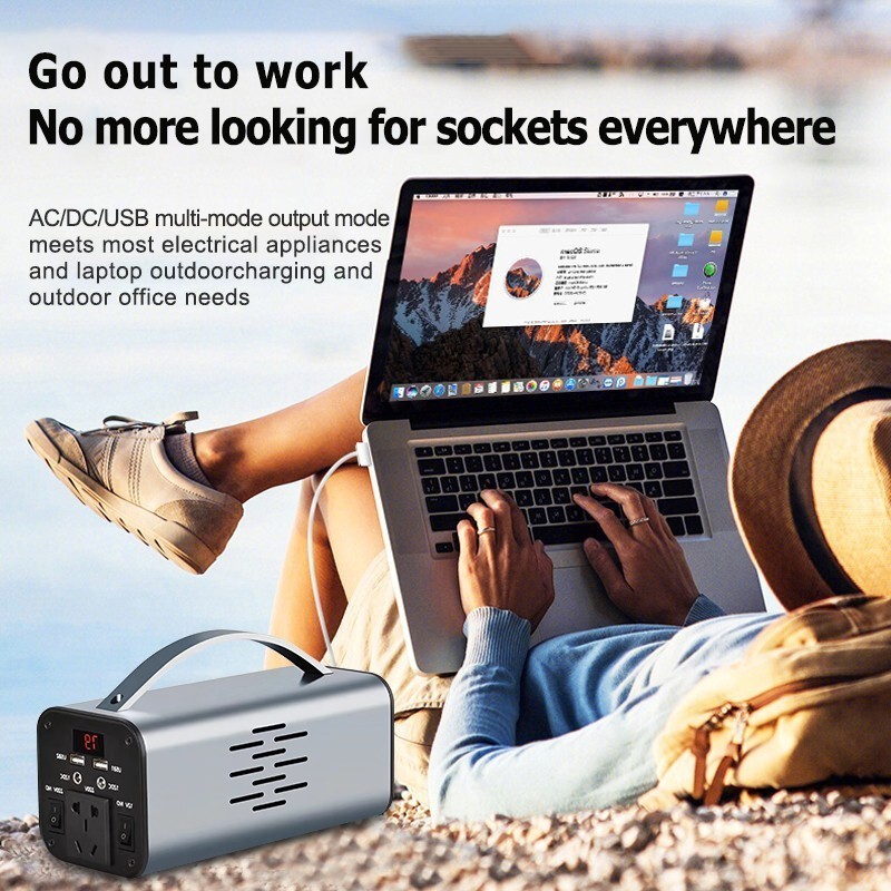 Portable Solar Power 350W Emergency Backup Power Bank AC 220V Output ...