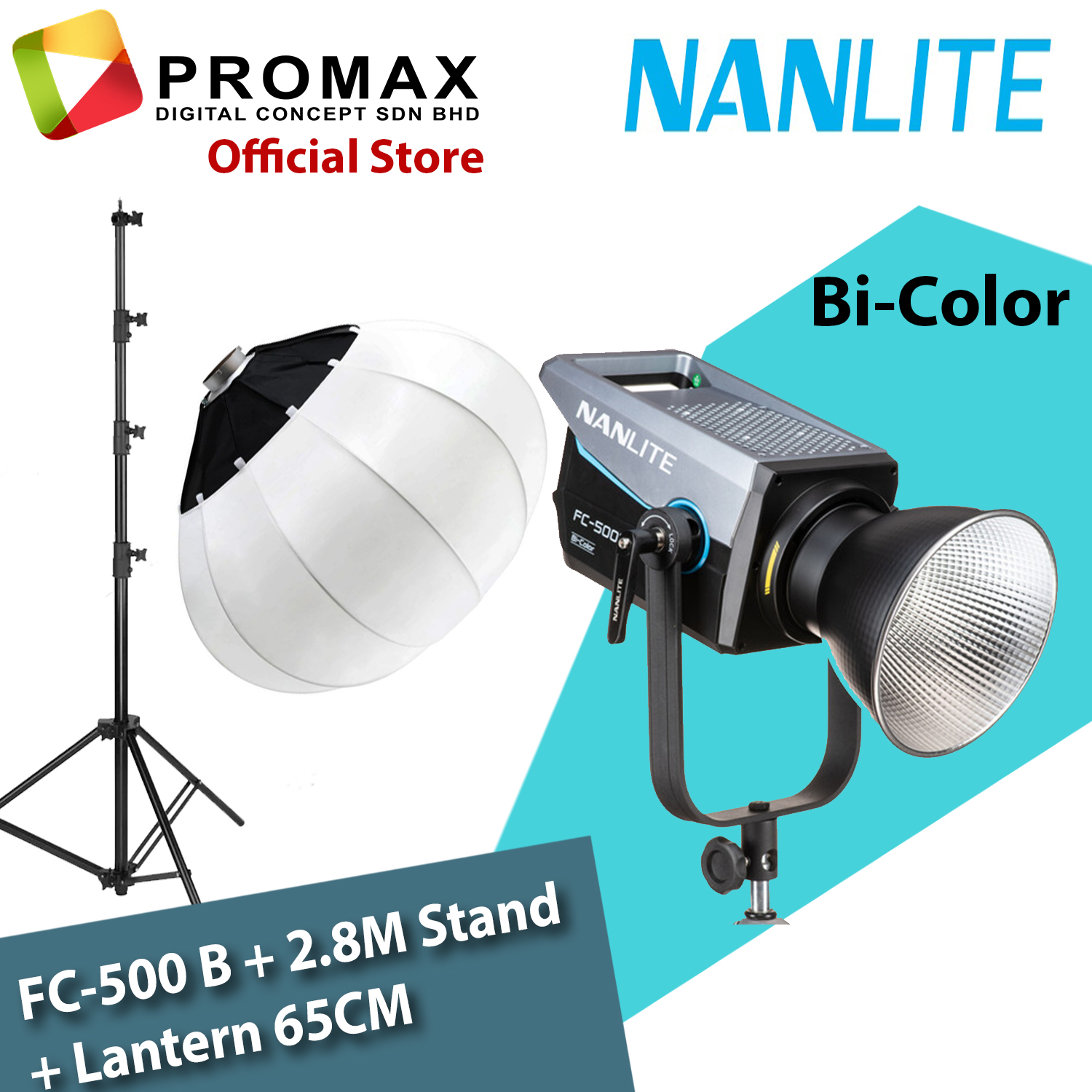 Nanlite FC-500B FC-300B Bi-Color LED Spotlight FC 500 FC500B FC 300 ...