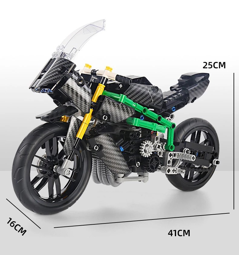 Mould King 23002 Technic Kawasaki H2R Building Block | 639 PCS | Shopee ...