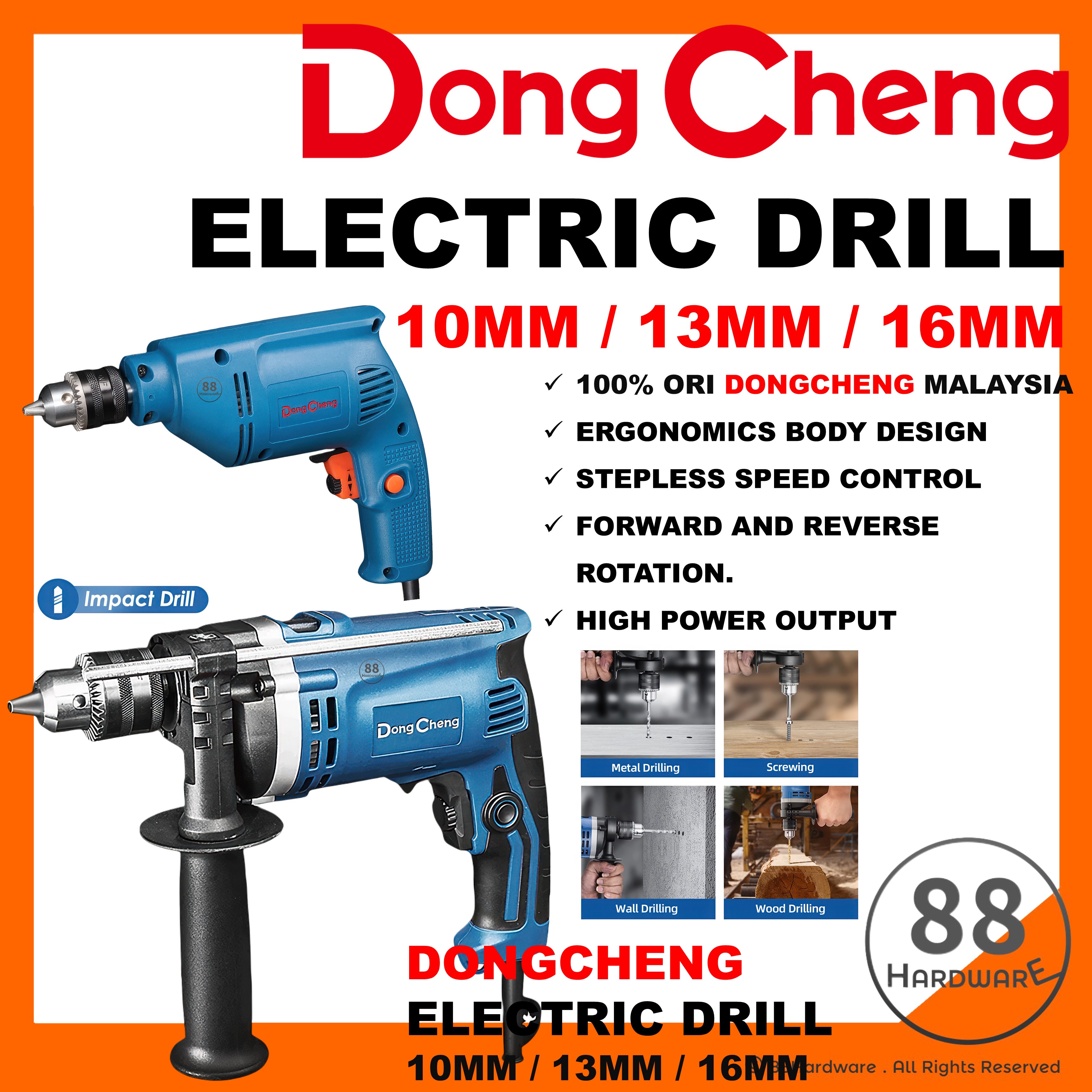 DONGCHENG ELECTRIC DRILL / impact drill / hammer drill / drill for ...