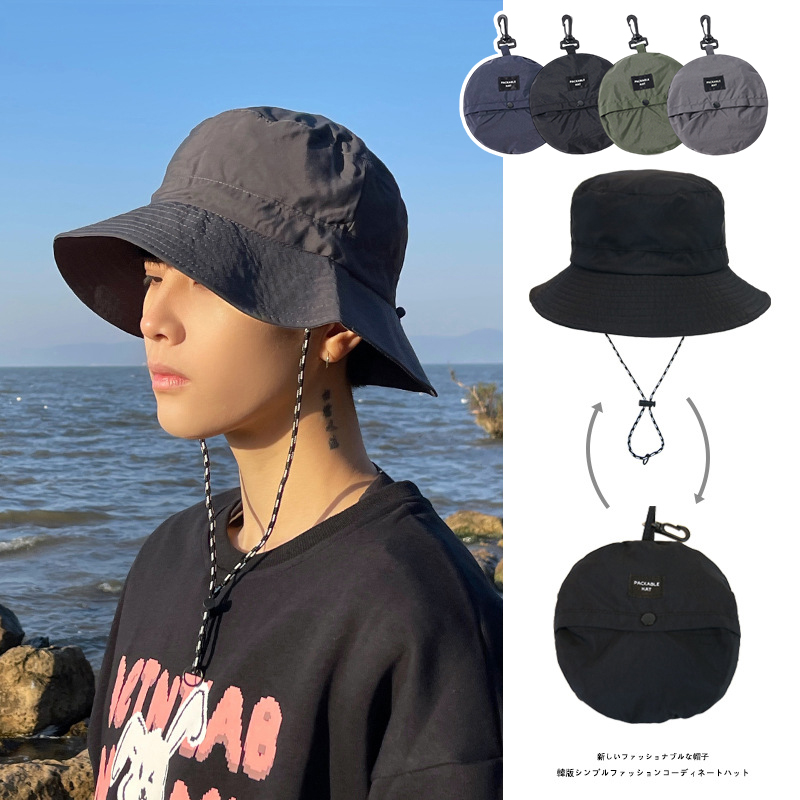 Topi Pantai Wanita Cap Waterproof Bucket Hat Summer Foldable Hold ...