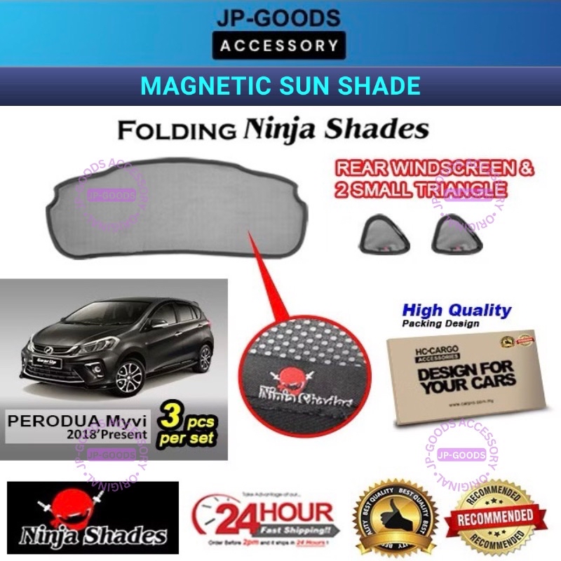 Perodua Myvi 2018 - 2025 G3 Magnetic Ninja Shades Sunshade Myvi New (7 ...