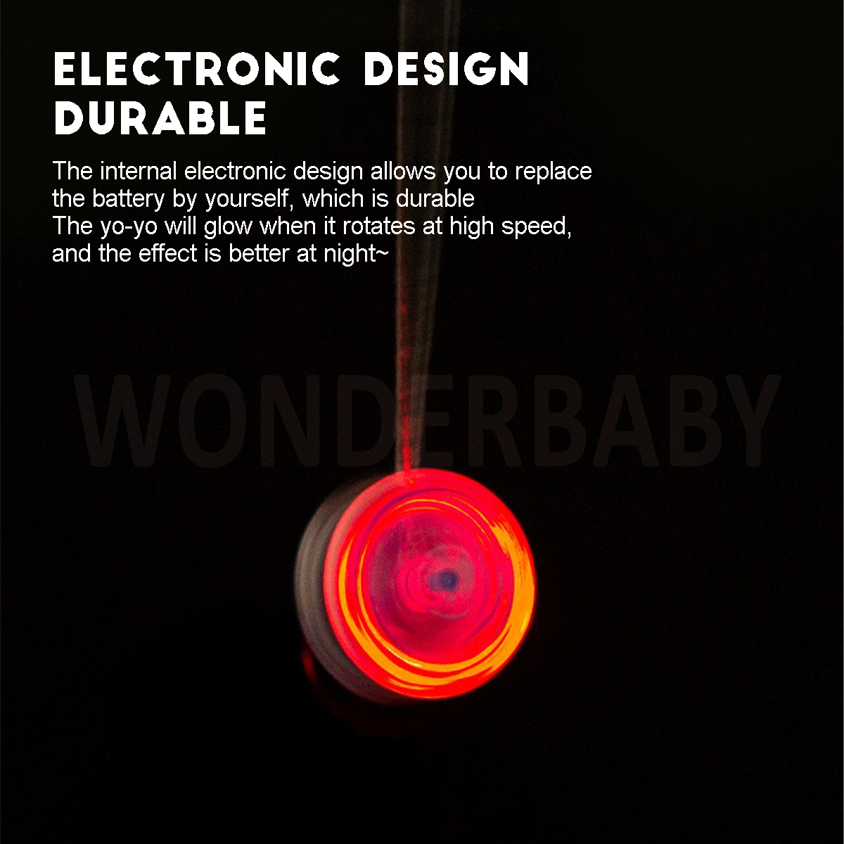 Wonderbaby 👼 LED Light Up Yo-Yo for Kids | Beginner Flashing Glowing Yo ...