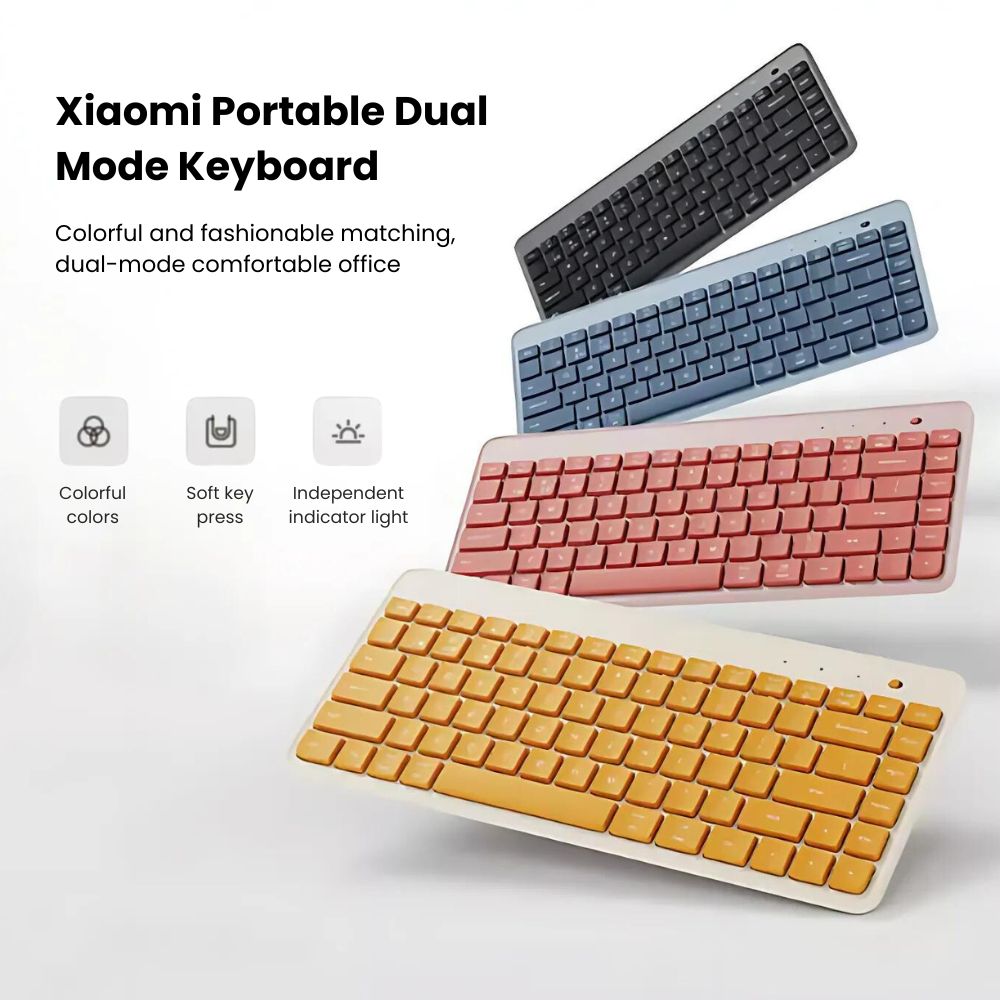 Xiaomi Portable Dual Mode Keyboard with Mouse 2.4GHz Bluetooth Multi ...