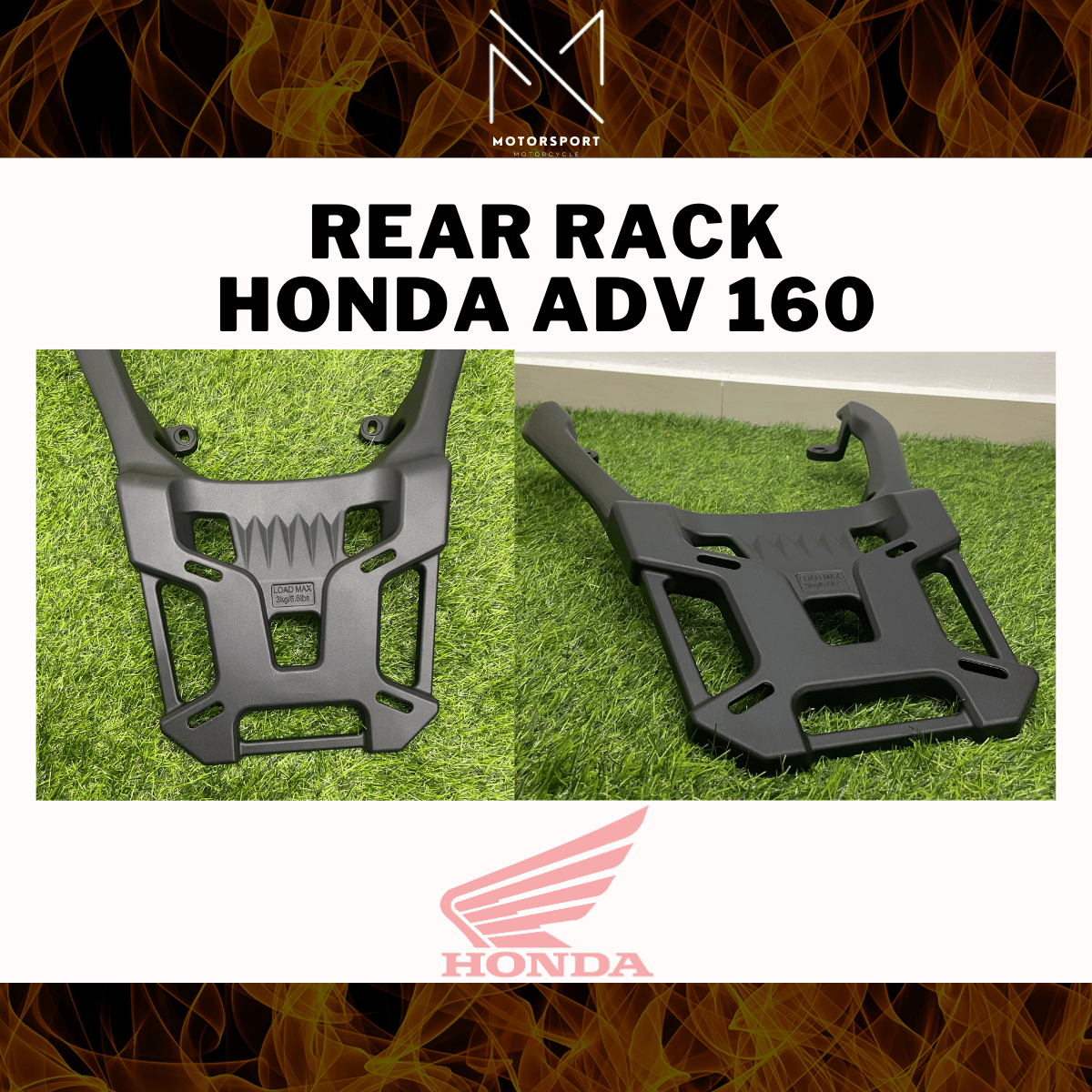 HONDA ADV160 Rack With Box Monorack Top Box 37L 47L 55L Bracket Rack ...