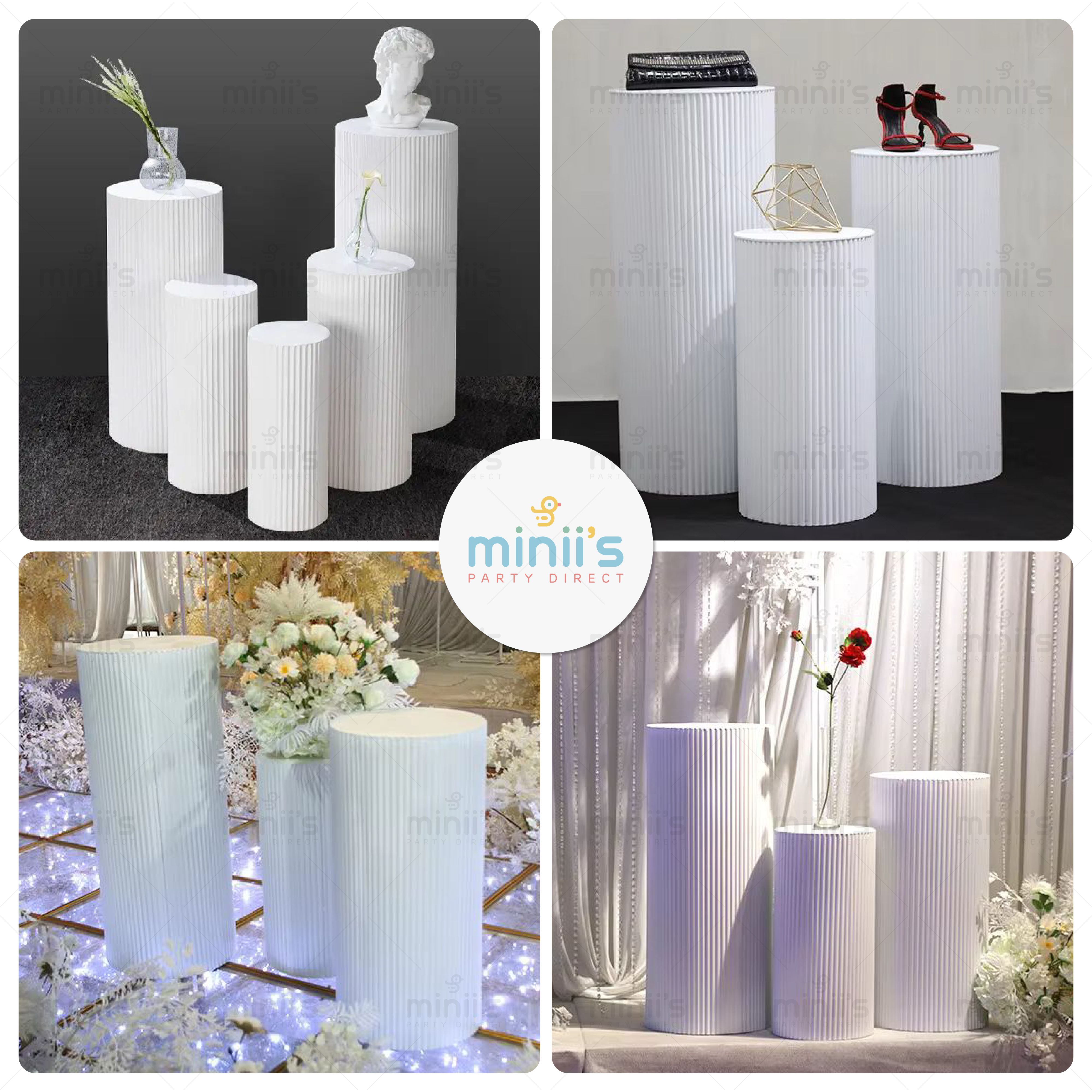 MINIIS Round Cylinder Stand Decoration Stand Metal Display Stand ...