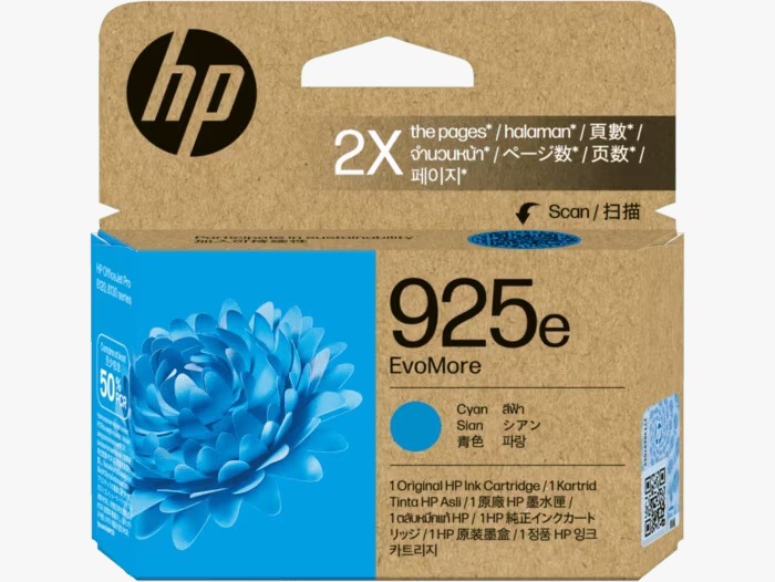 HP 925e EvoMore Cyan Original Ink Cartridge | Shopee Malaysia