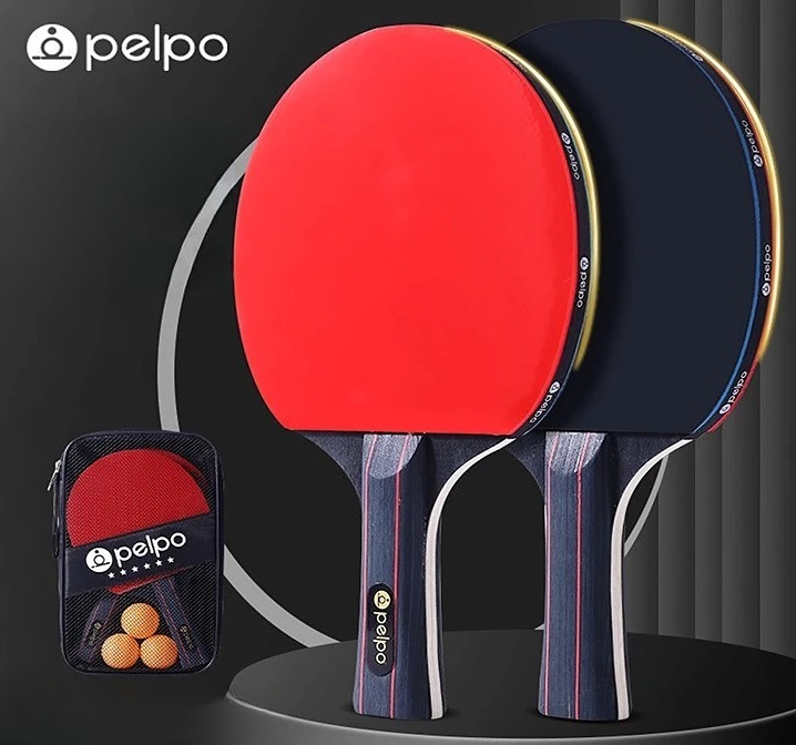 Long / Short Handle Set ( 2 Premium Quality Rackets ) Table Tennis Bat Ping Pong Racket ...