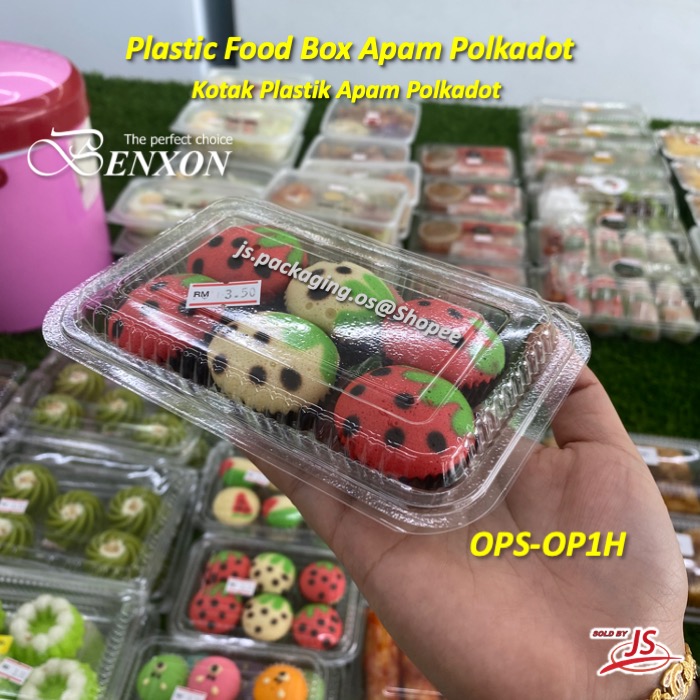 OPS-OP1H Benxon Disposable Plastic Box Apam Polkadot Plastic Tray ...