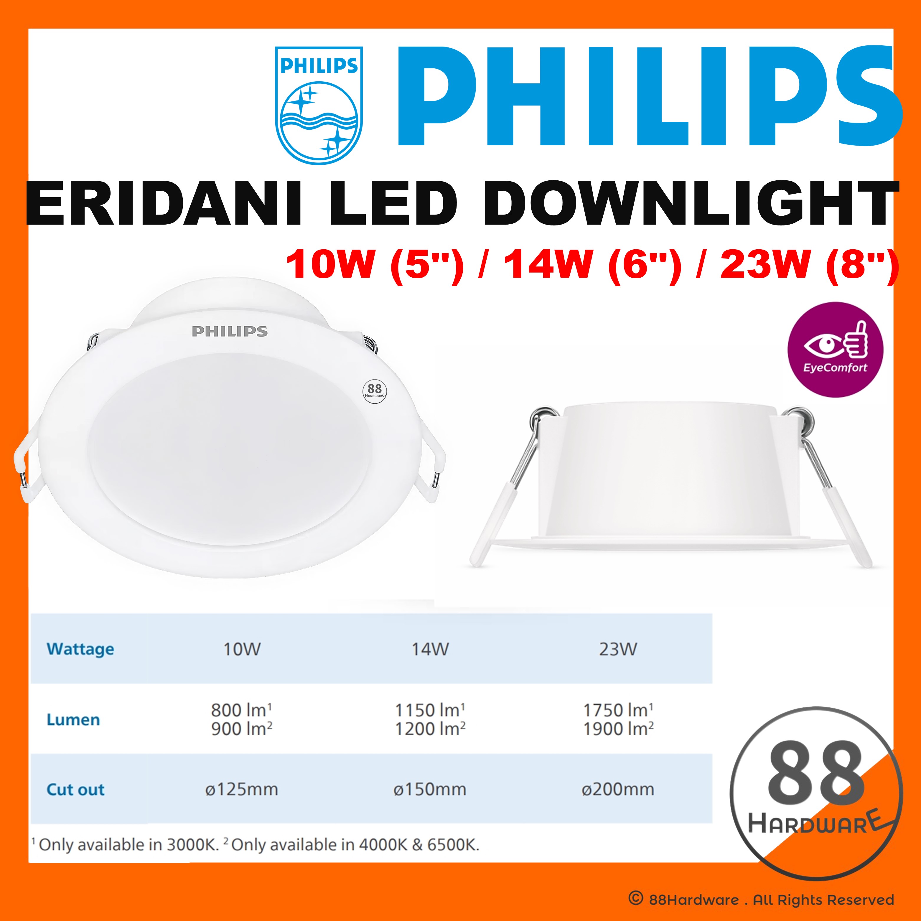 【100%ORI】*ready stock Eridani PHILIPS led downlight lampu downlight ...