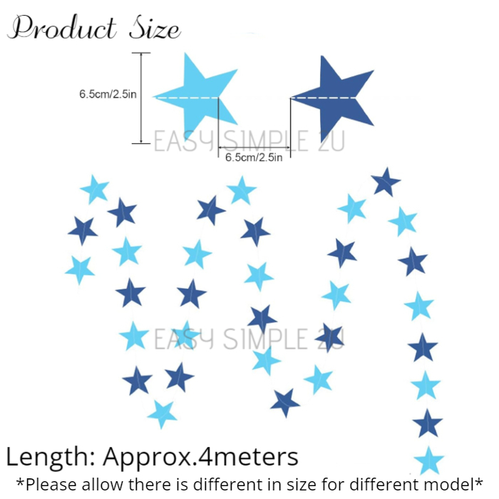 (1Pack) 3/4Meters Hanging Paper Garlands Strings Party Ornament ...