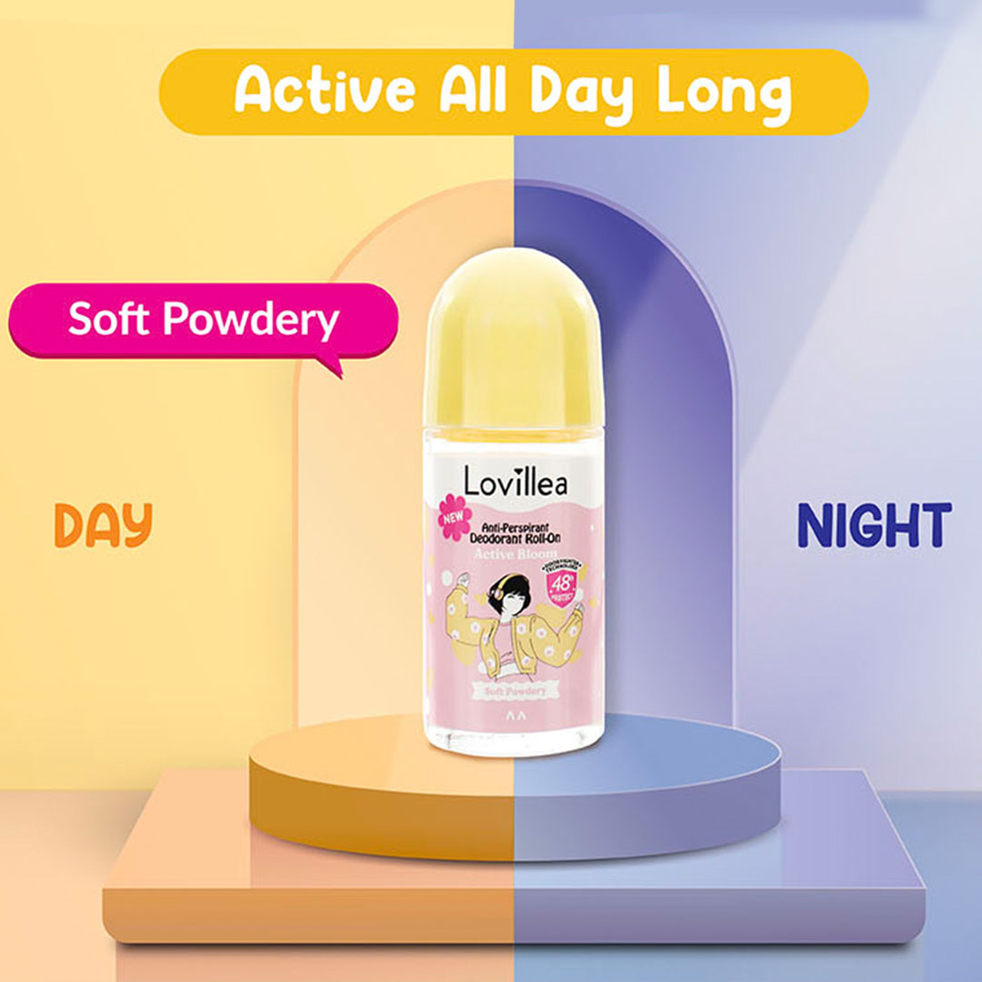 LOVILLEA Anti-Perspirant Deodorant Roll On Soft Powdery 50ml | Shopee ...