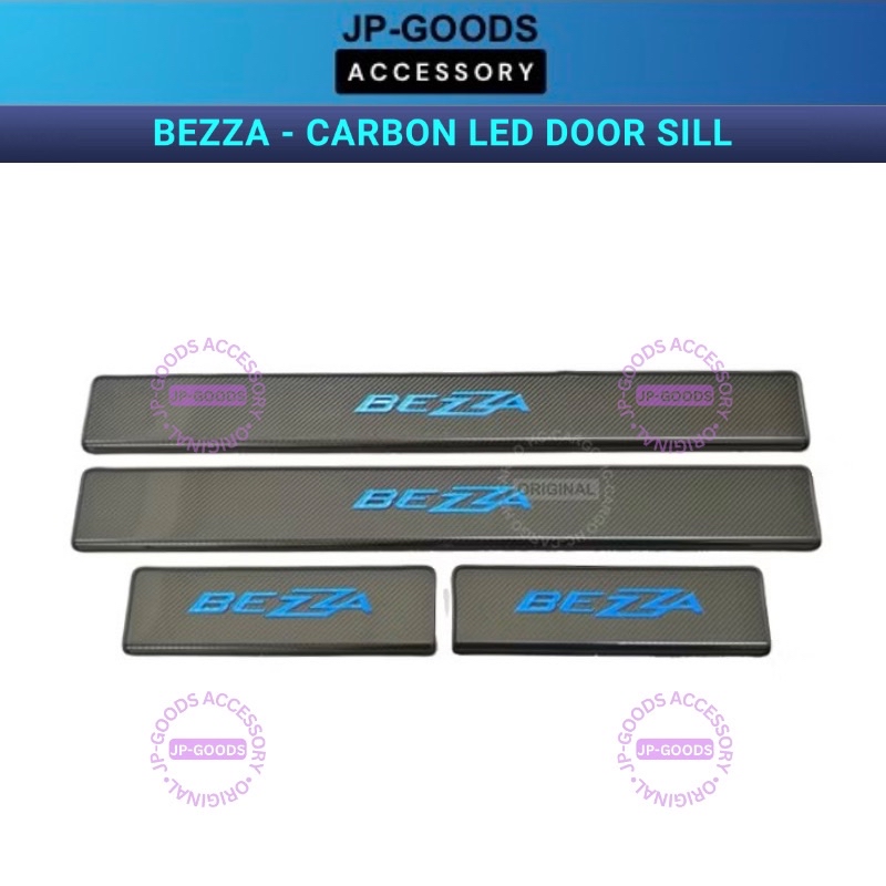 Perodua Bezza 2016 - 2024 Carbon LED Side Sill Plate 4PCS With 3M Tape ...
