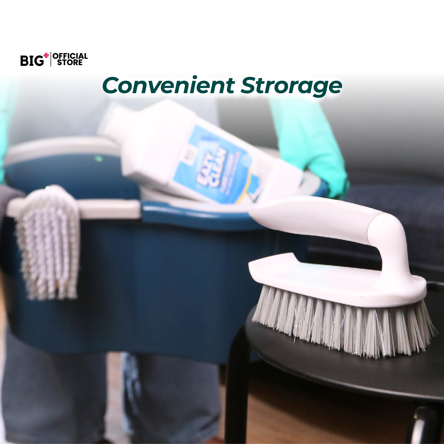 BIG+ Heavy Duty Floor Toilet Cleaning Brush Bathroom Scrub Berus Tandas ...